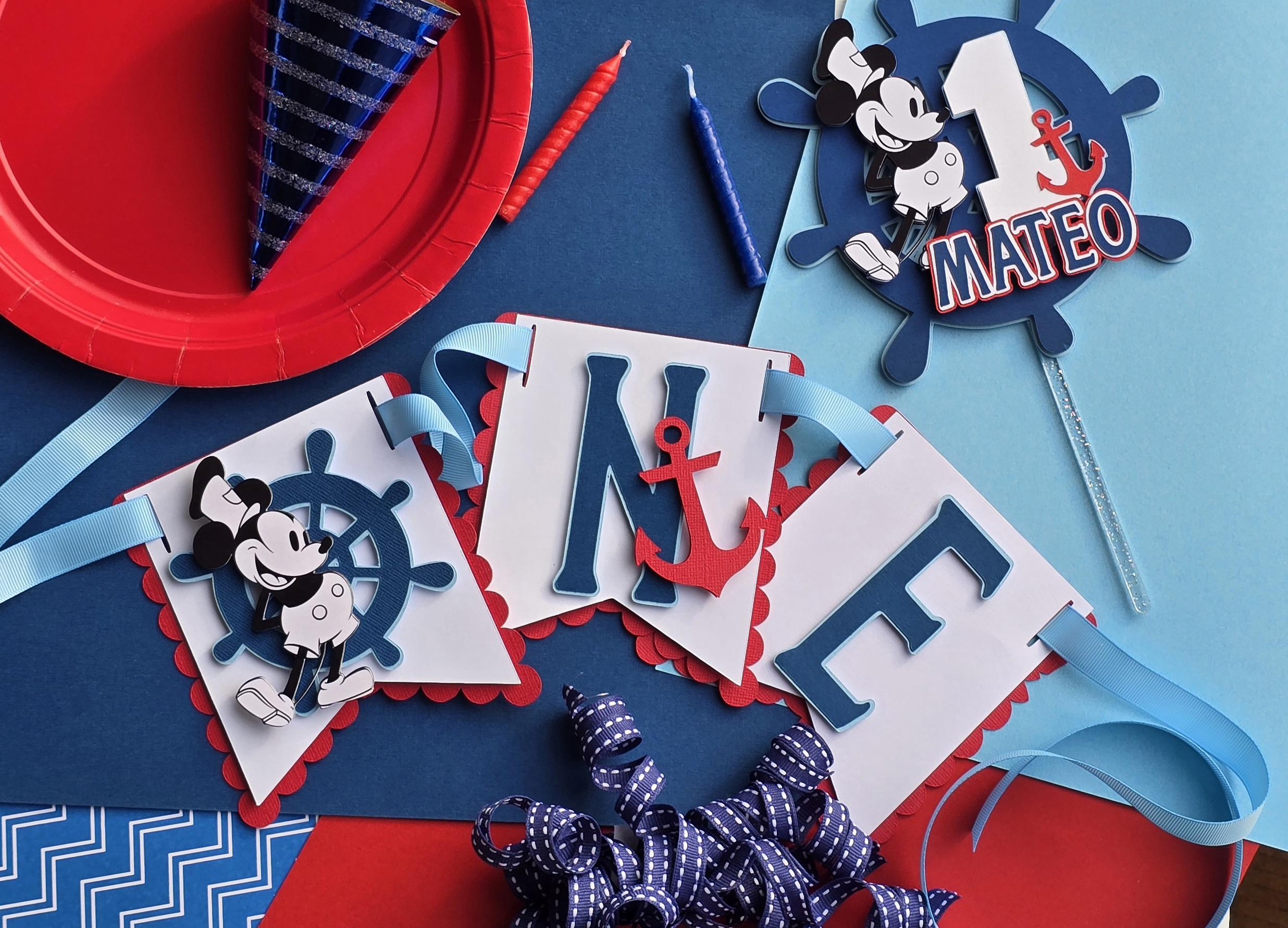 Sailing Into ONE | Mickey Steamboat Willie Caketopper | Sailor First ...