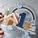 Gingerbread Man Birthday Cake Topper: Blue Christmas Theme - Etsy