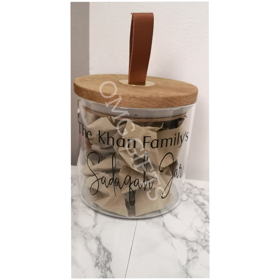 Sadaqah Jar,islamic Personalised Family Sadaqah Jar Money Box sadaqah ...