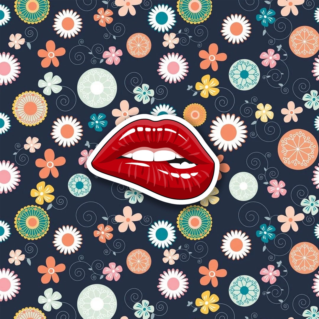 Lips Kiss Sticker Cool Girl Power Stickers Laptop Stickers Aesthetic ...