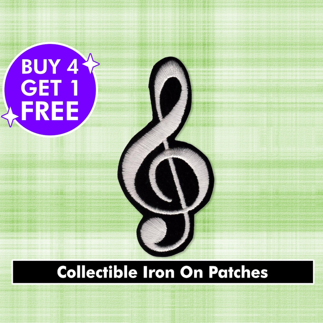 Cute Treble Clef Patch Cool Music Note Patches Iron on Patch ...