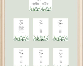 Table Plan Eucalyptus - BT103 - Etsy UK