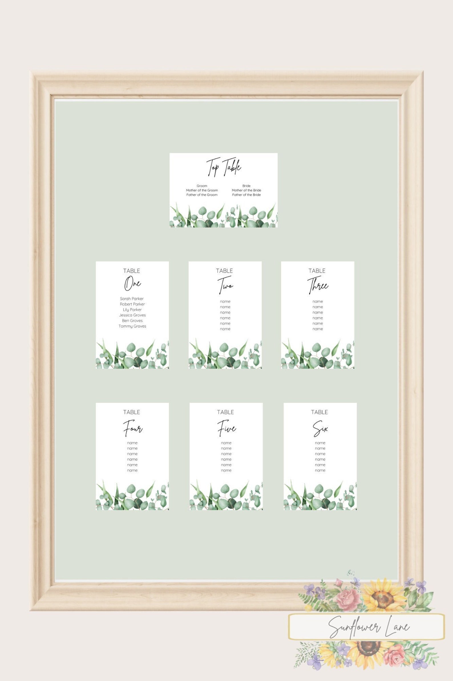 Eucalyptus Table Plan Seating Plan, Wedding Reception, Wedding ...