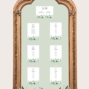 Eucalyptus Table Plan Seating Plan, Wedding Reception, Wedding ...