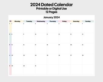 2023 Digital Printable Calendar Download - Etsy