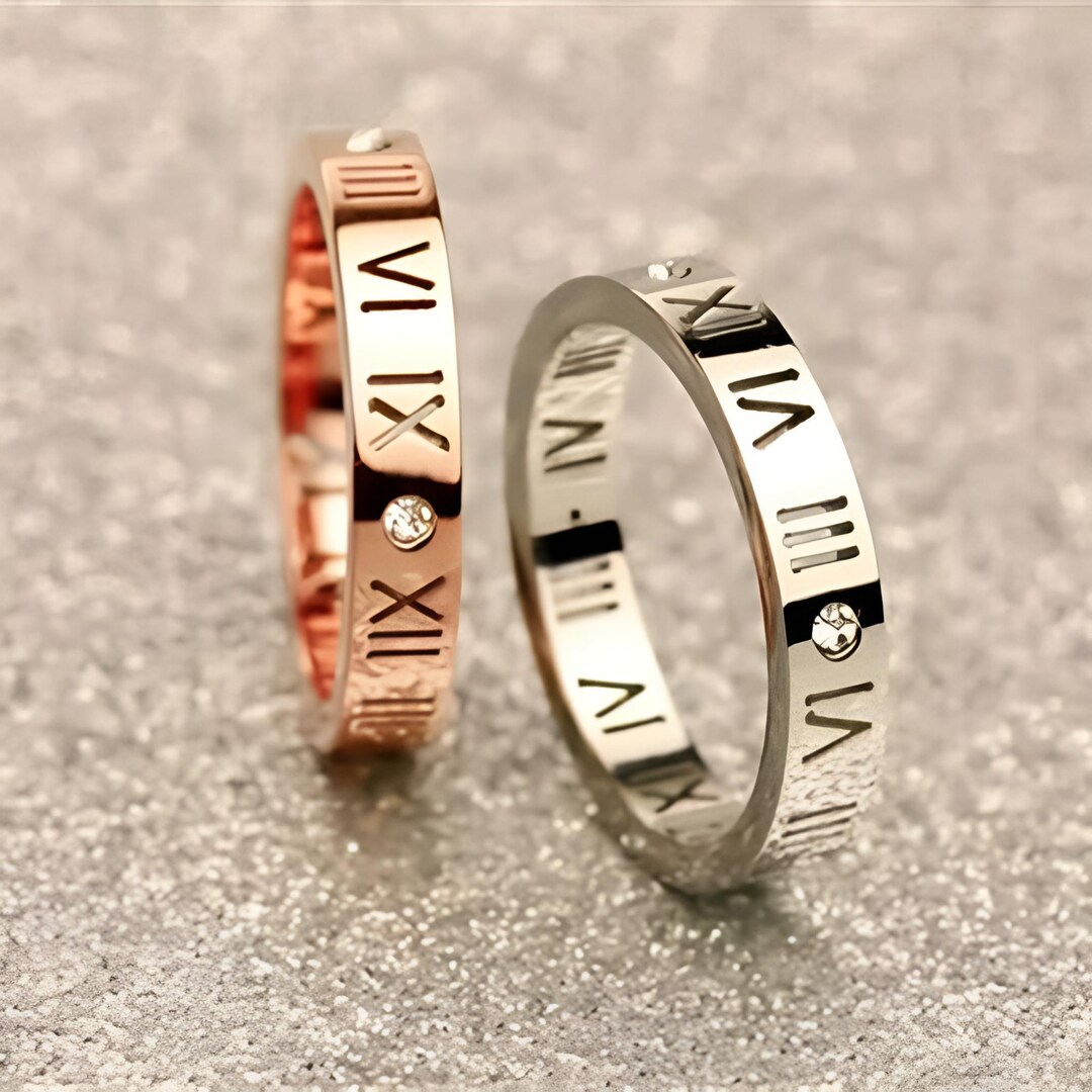 Handmade Numeral Rings-roman Ring-anniversary Ring-stackable - Etsy