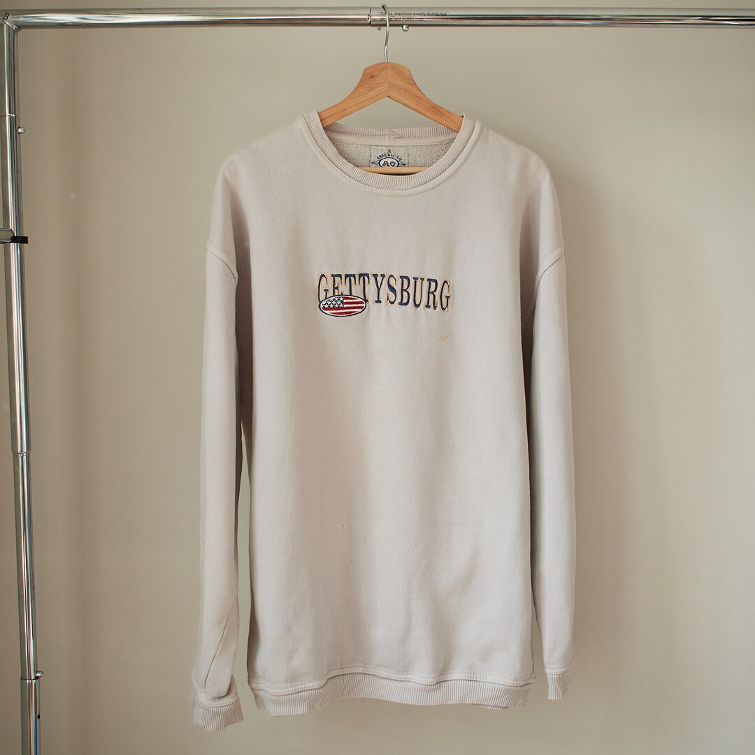 Vintage 80s American Original Clothing Gettysburg Sweater Embroidered ...