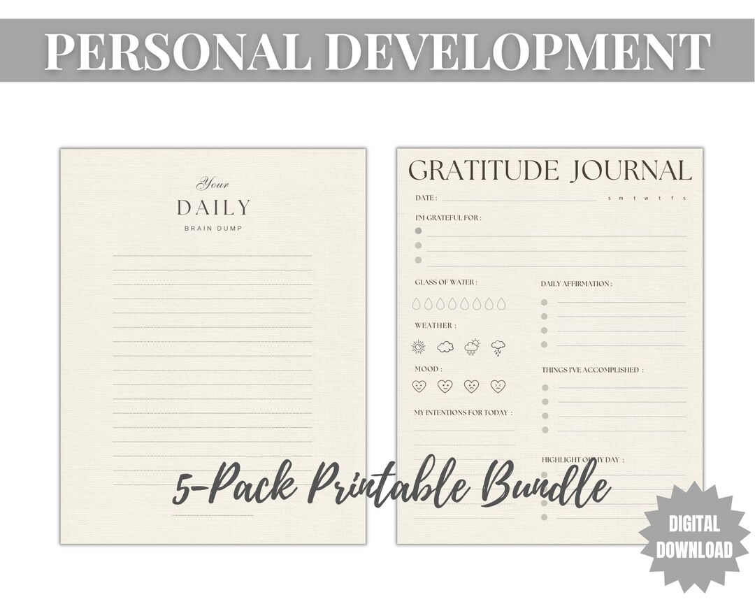 Self-care Journal Planner, Mental Health Check-list, Well-being Journal ...