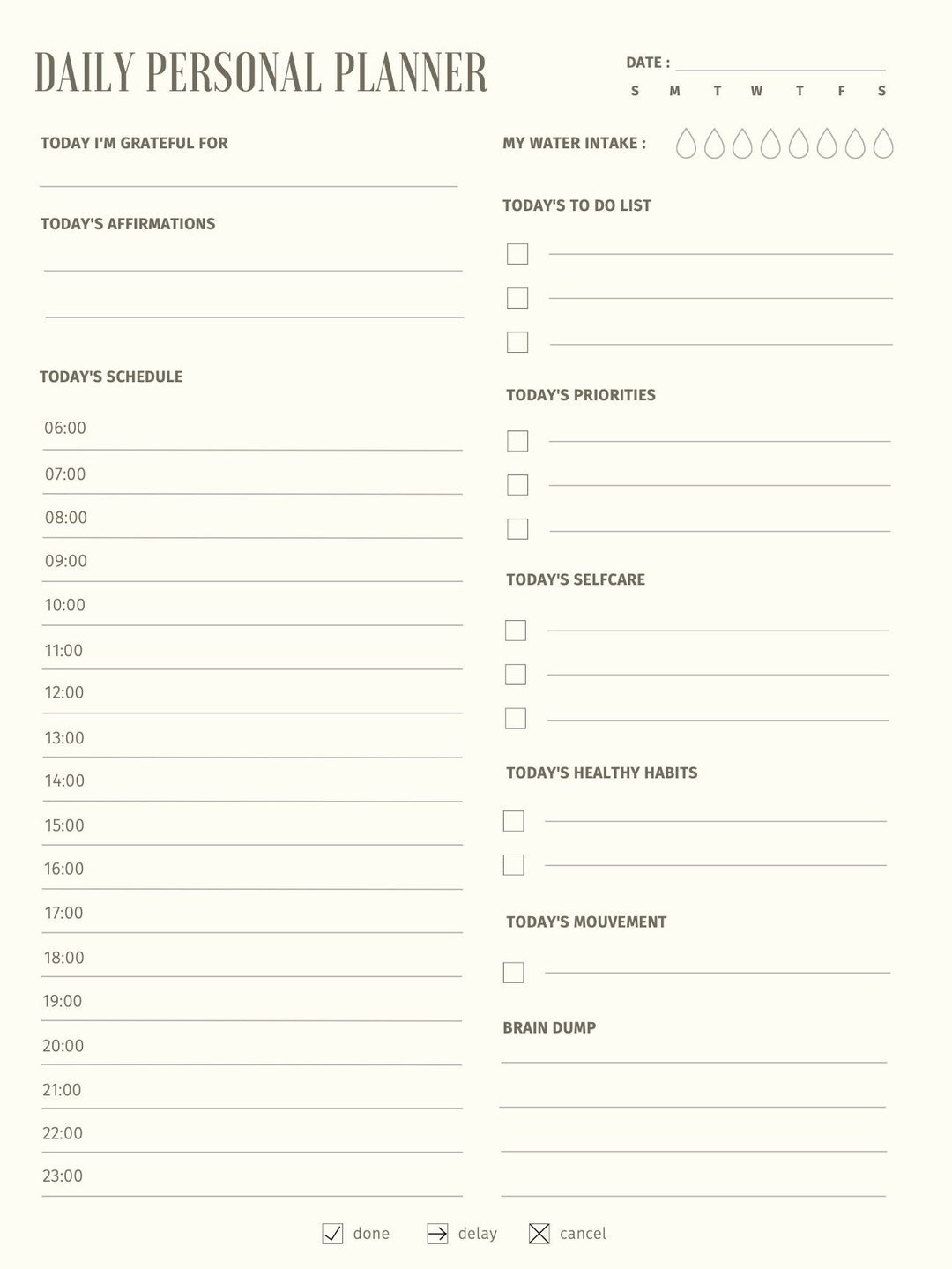 Digital Daily Planner, Journal Digital Planner, Daily Schedule, iPad ...
