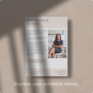 Insurance Broker Introduction Flyer Template | Mortgage Agent ...