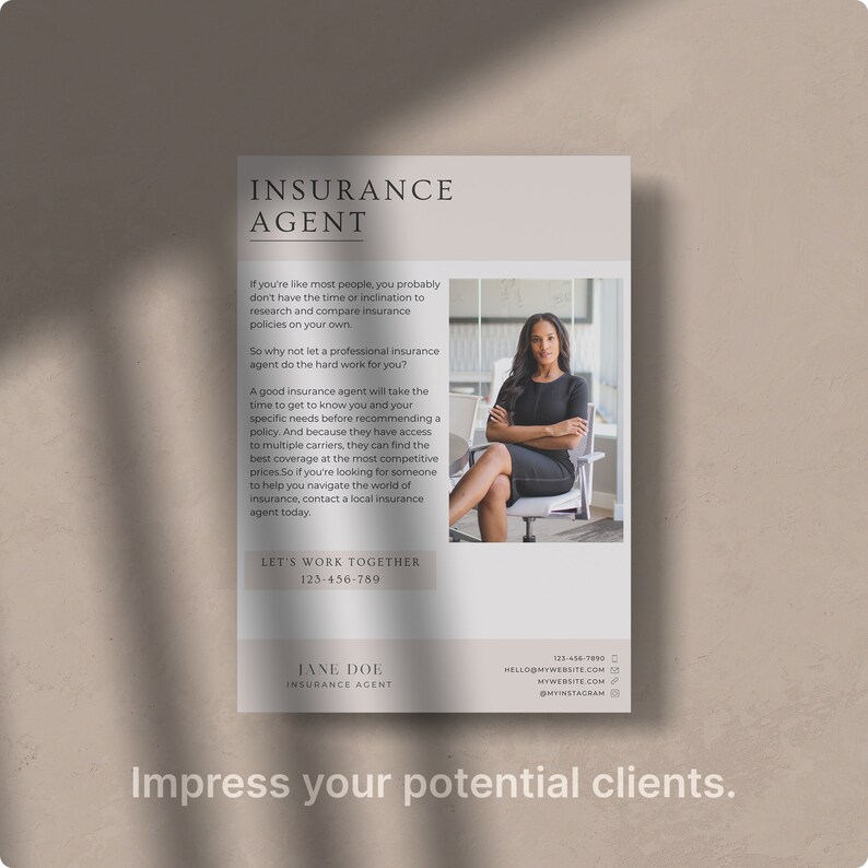 Insurance Broker Introduction Flyer Template | Mortgage Agent ...