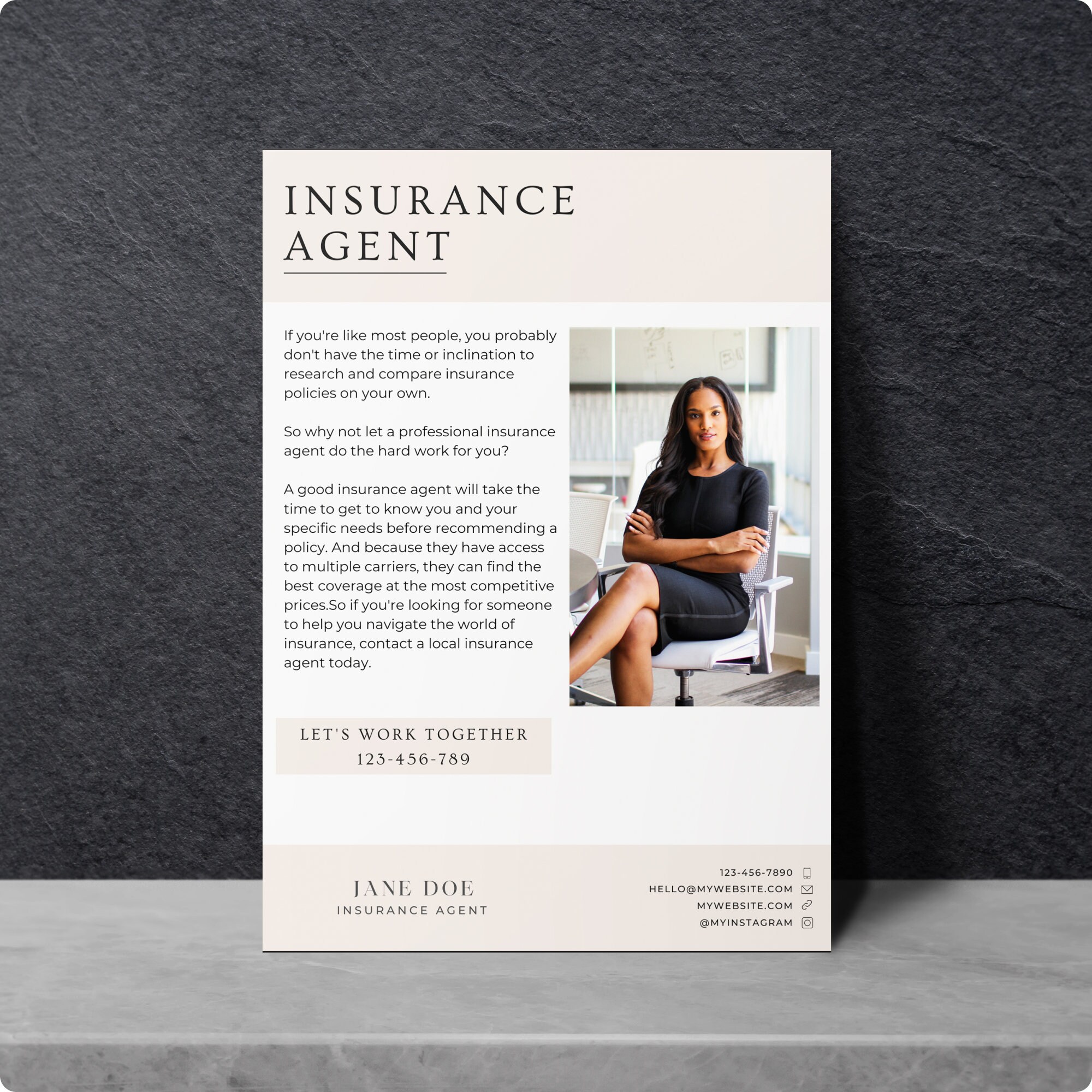 Insurance Broker Introduction Flyer Template | Mortgage Agent ...
