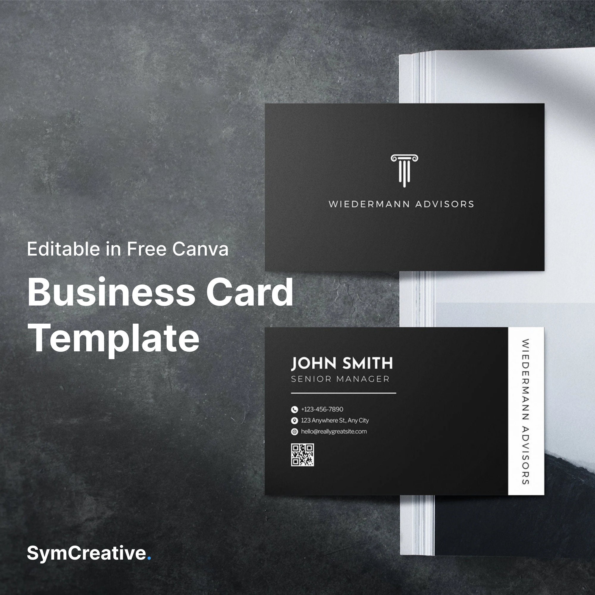 Business Card Template for Financial Consultants and Financial Analysts ...