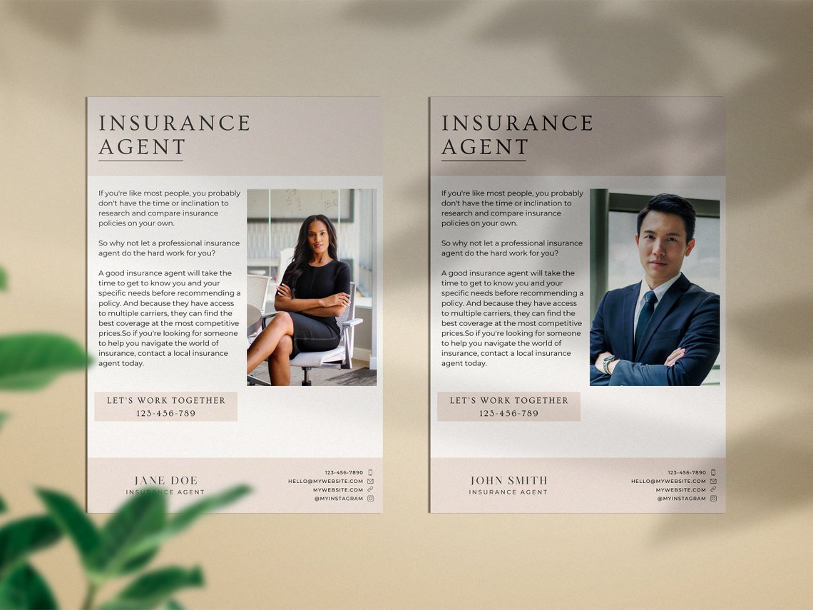 Insurance Broker Introduction Flyer Template Mortgage Agent - Etsy