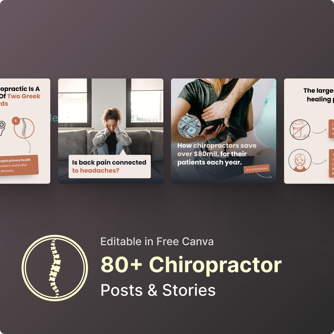 80 Chiropractor Instagram and Facebook Templates for - Etsy