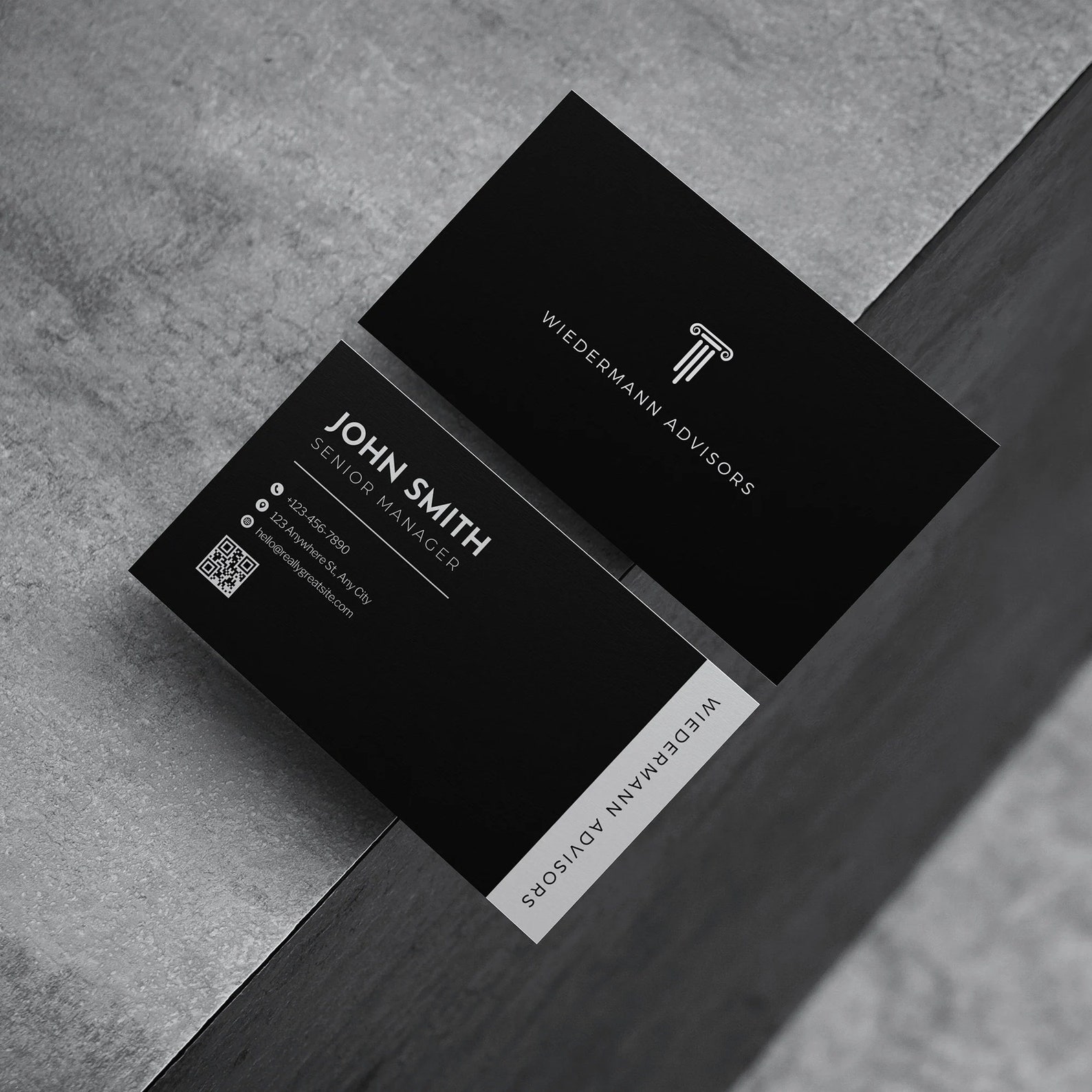 Business Card Template for Financial Consultants and Financial Analysts ...