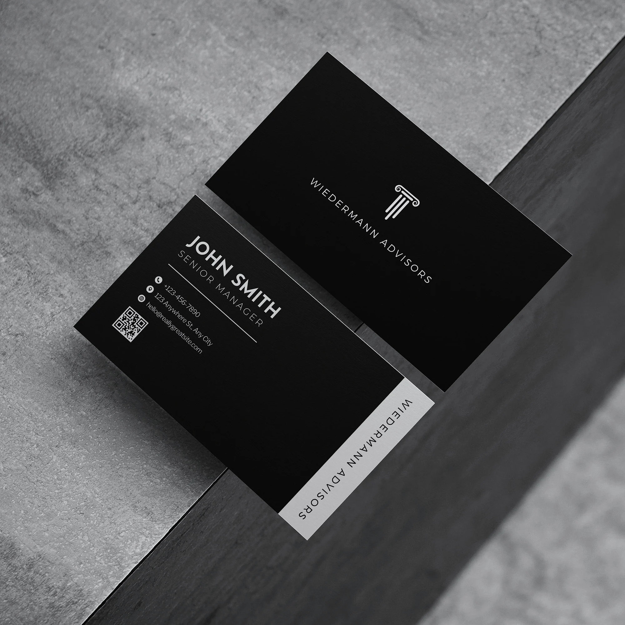 Business Card Template for Financial Consultants and Financial Analysts ...
