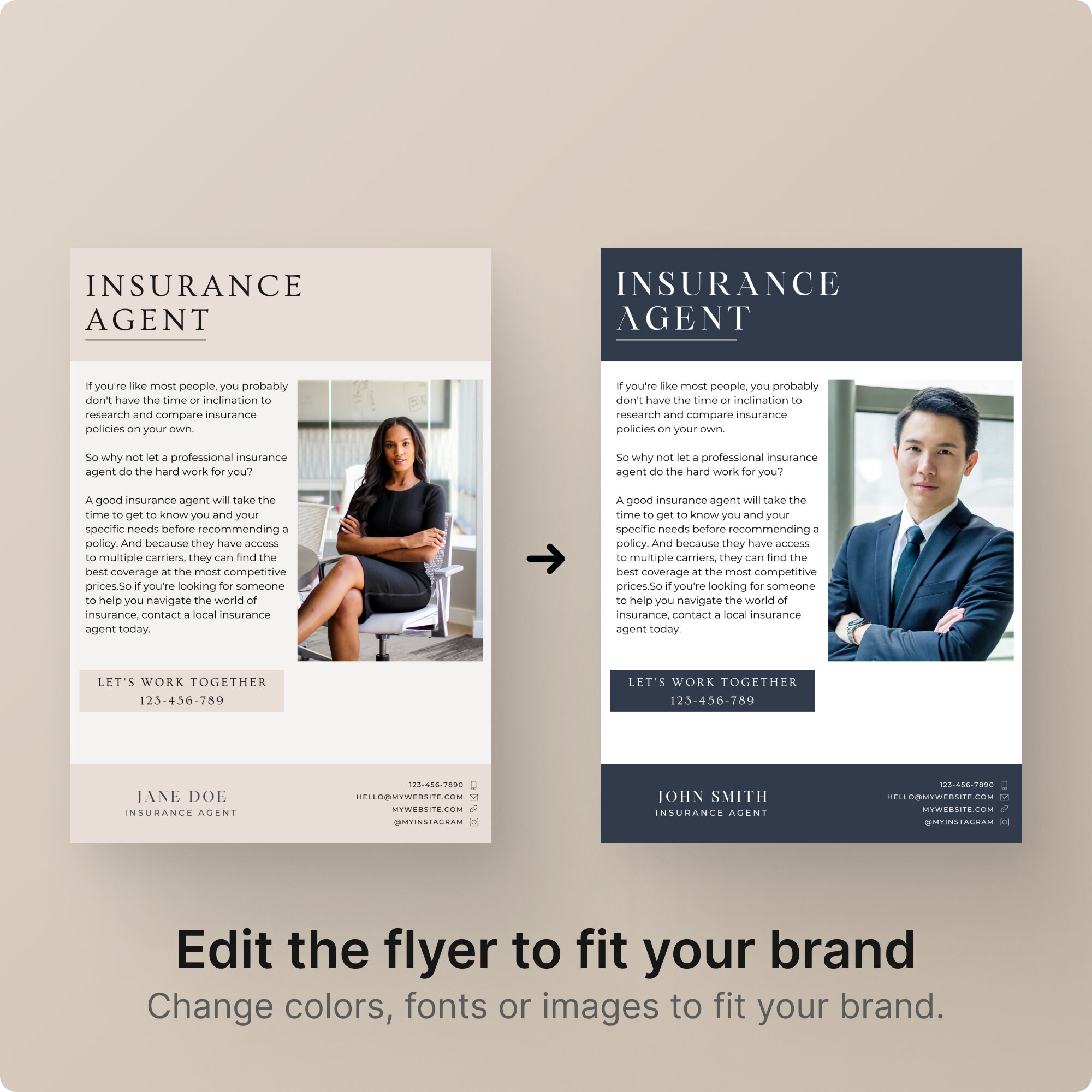 Insurance Broker Introduction Flyer Template | Mortgage Agent ...