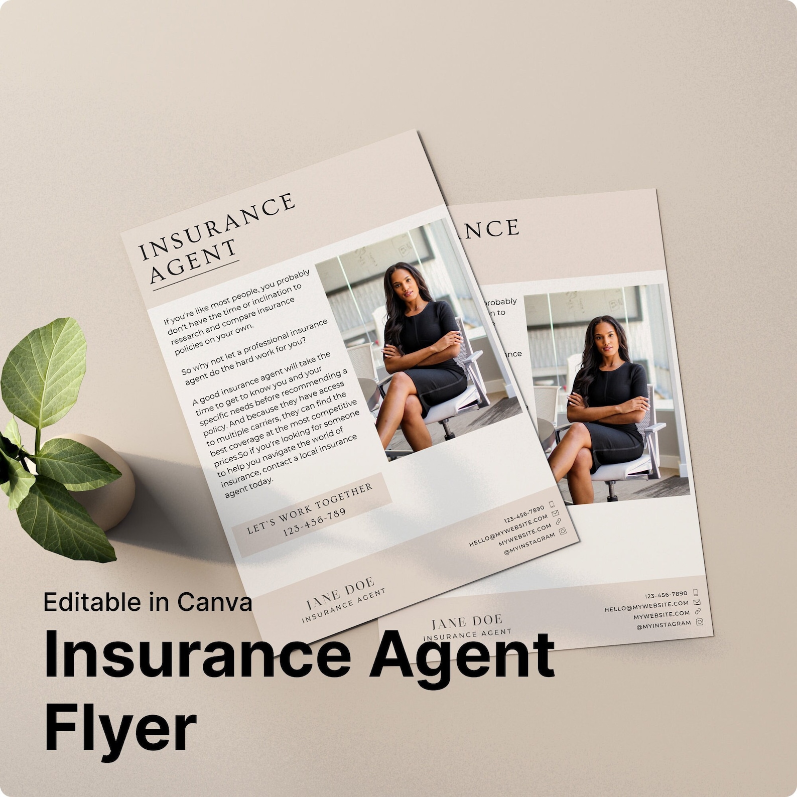 Insurance Broker Introduction Flyer Template | Mortgage Agent ...
