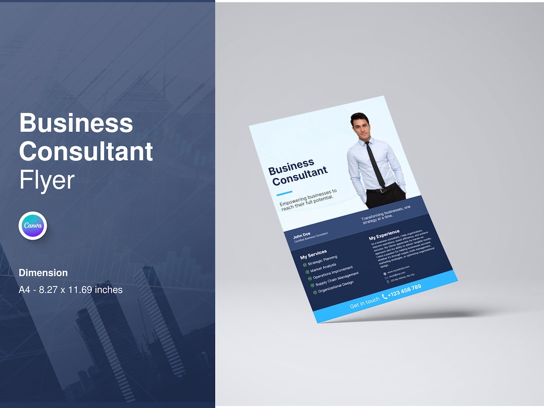 Business Consultant Introduction Flyer Template | Business Coach Flyer ...