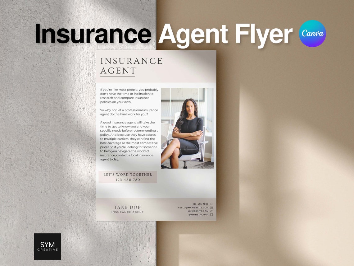 Insurance Broker Introduction Flyer Template Mortgage Agent - Etsy