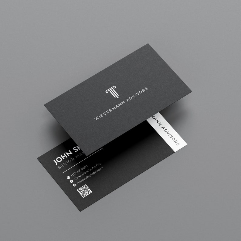 Business Card Template for Financial Consultants and Financial Analysts ...