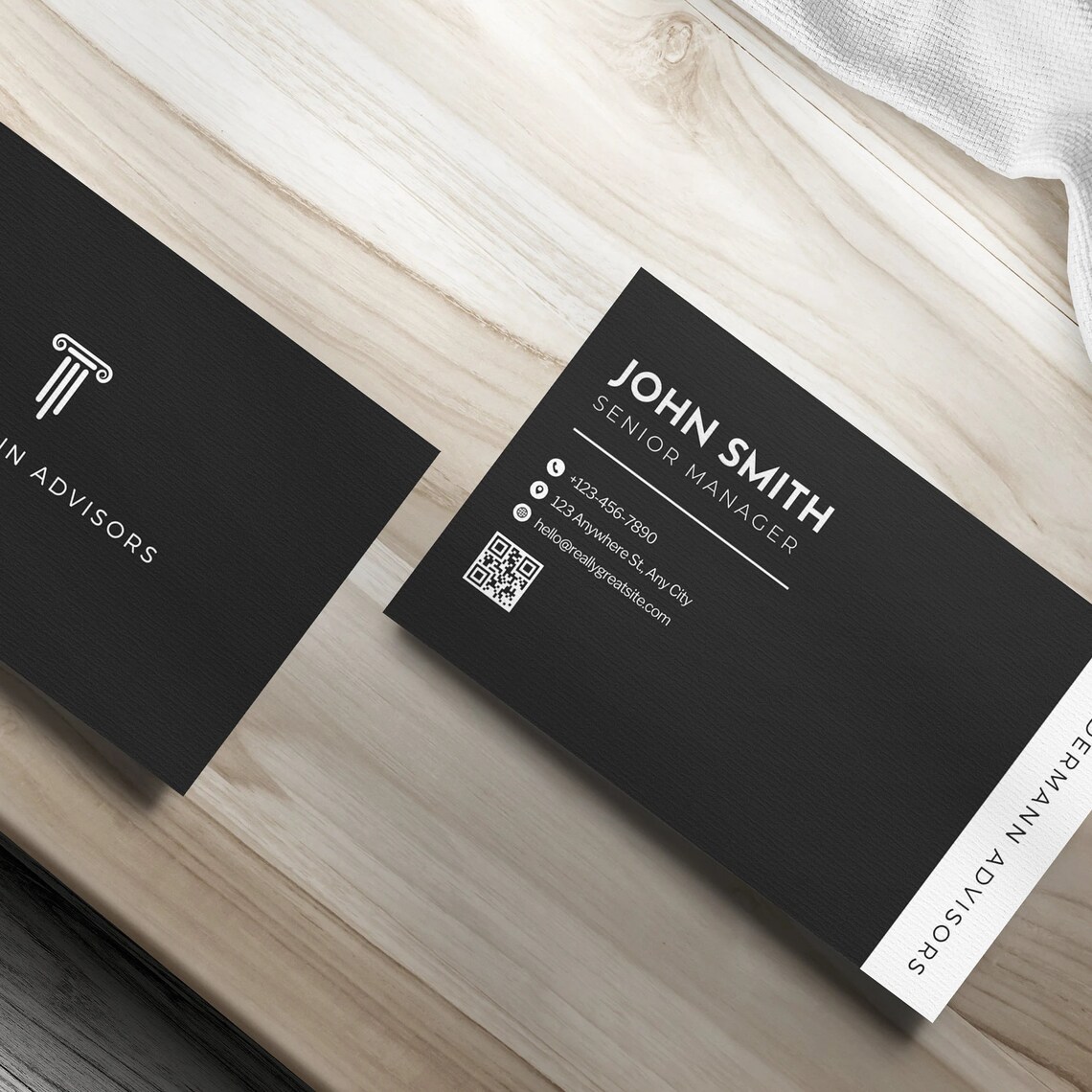 Business Card Template for Financial Consultants and Financial Analysts ...