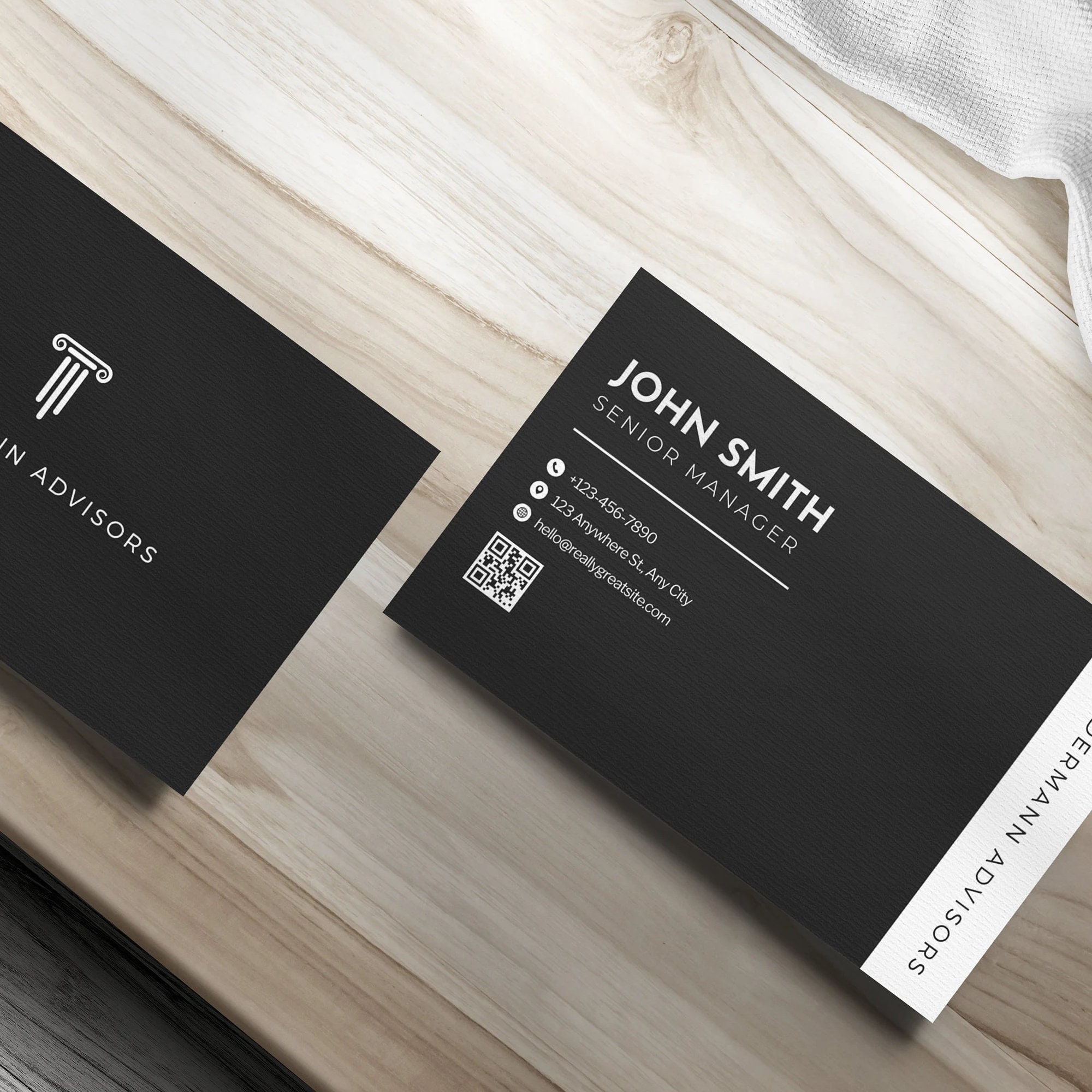 Business Card Template for Financial Consultants and Financial Analysts ...
