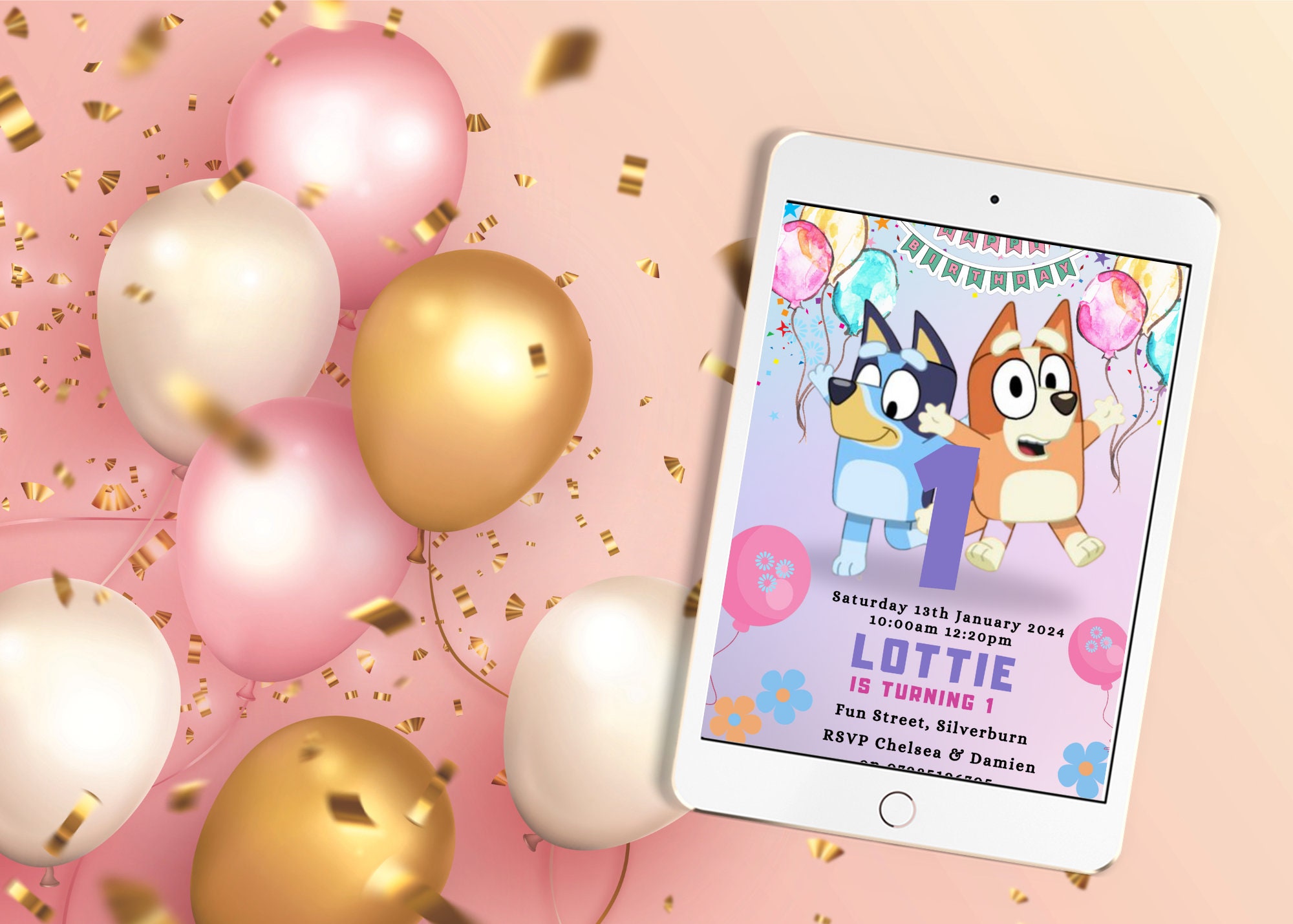 Blue Party Invitations, Party Invitations, Kids Party Invitations ...