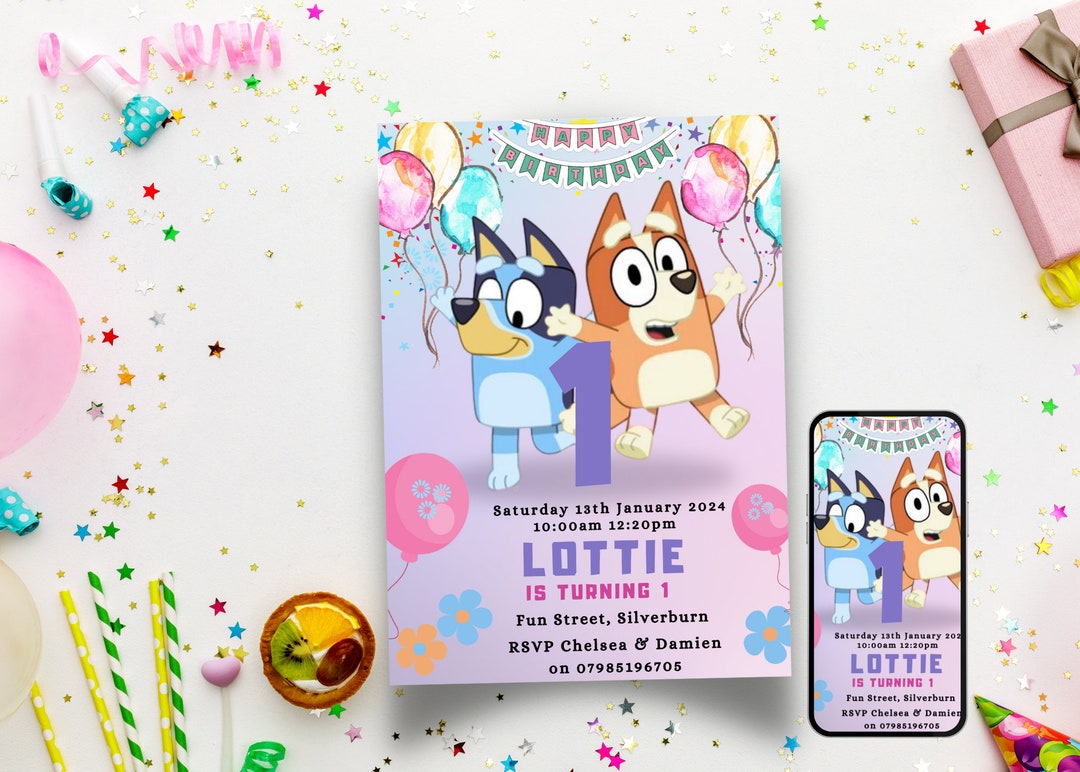 Blue Party Invitations, Party Invitations, Kids Party Invitations ...