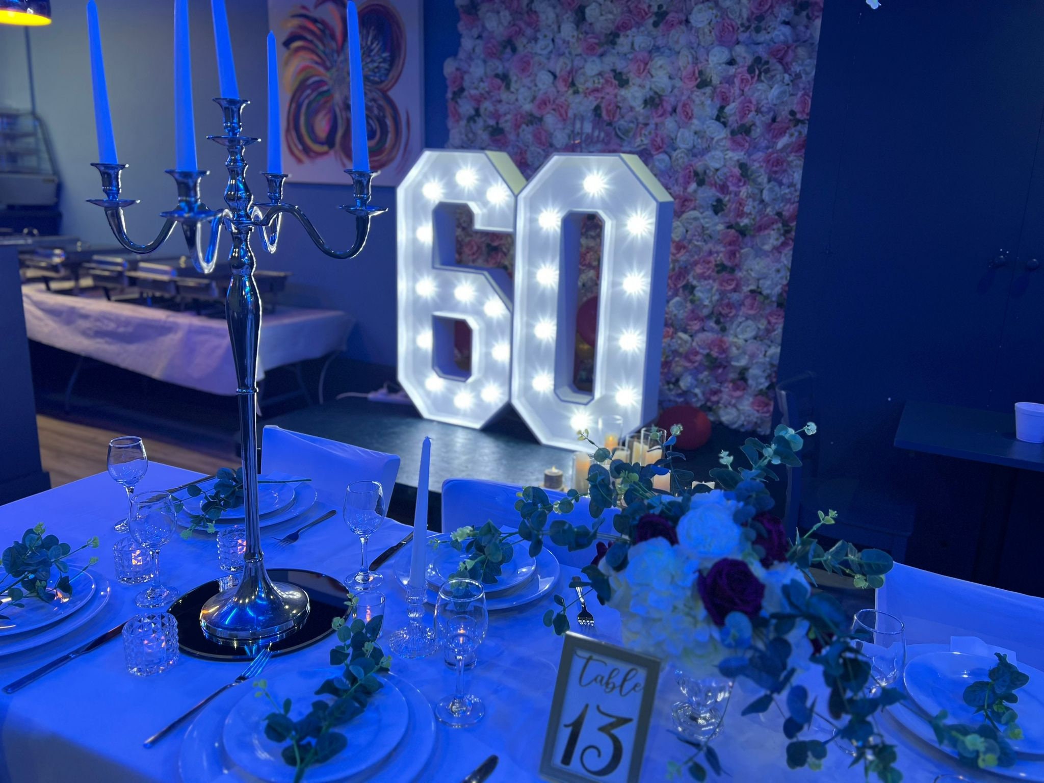 Giant Number Light Up, 4ft LED Lights HIRE, Party Hire, Party Lights ...