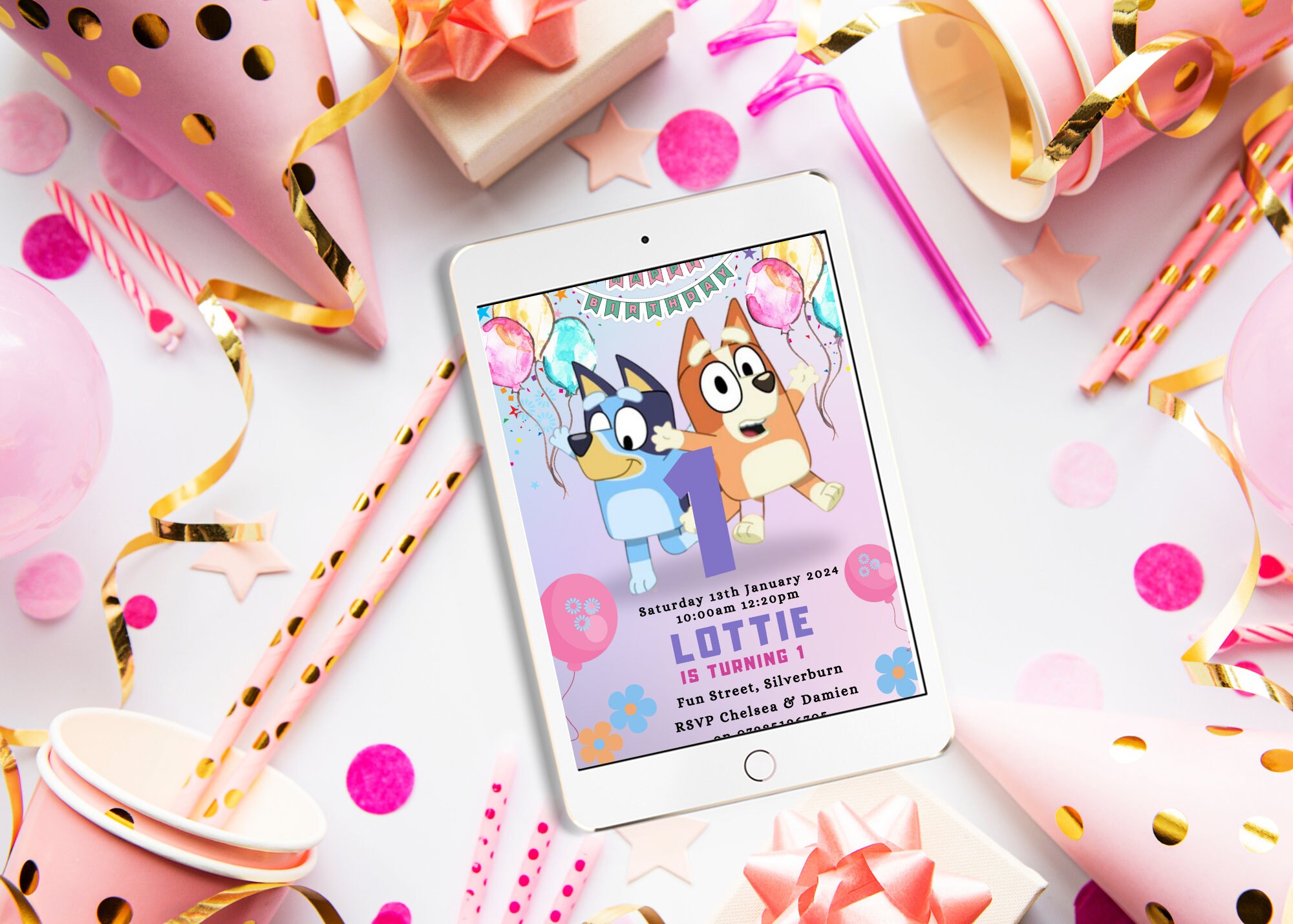 Blue Party Invitations, Party Invitations, Kids Party Invitations ...