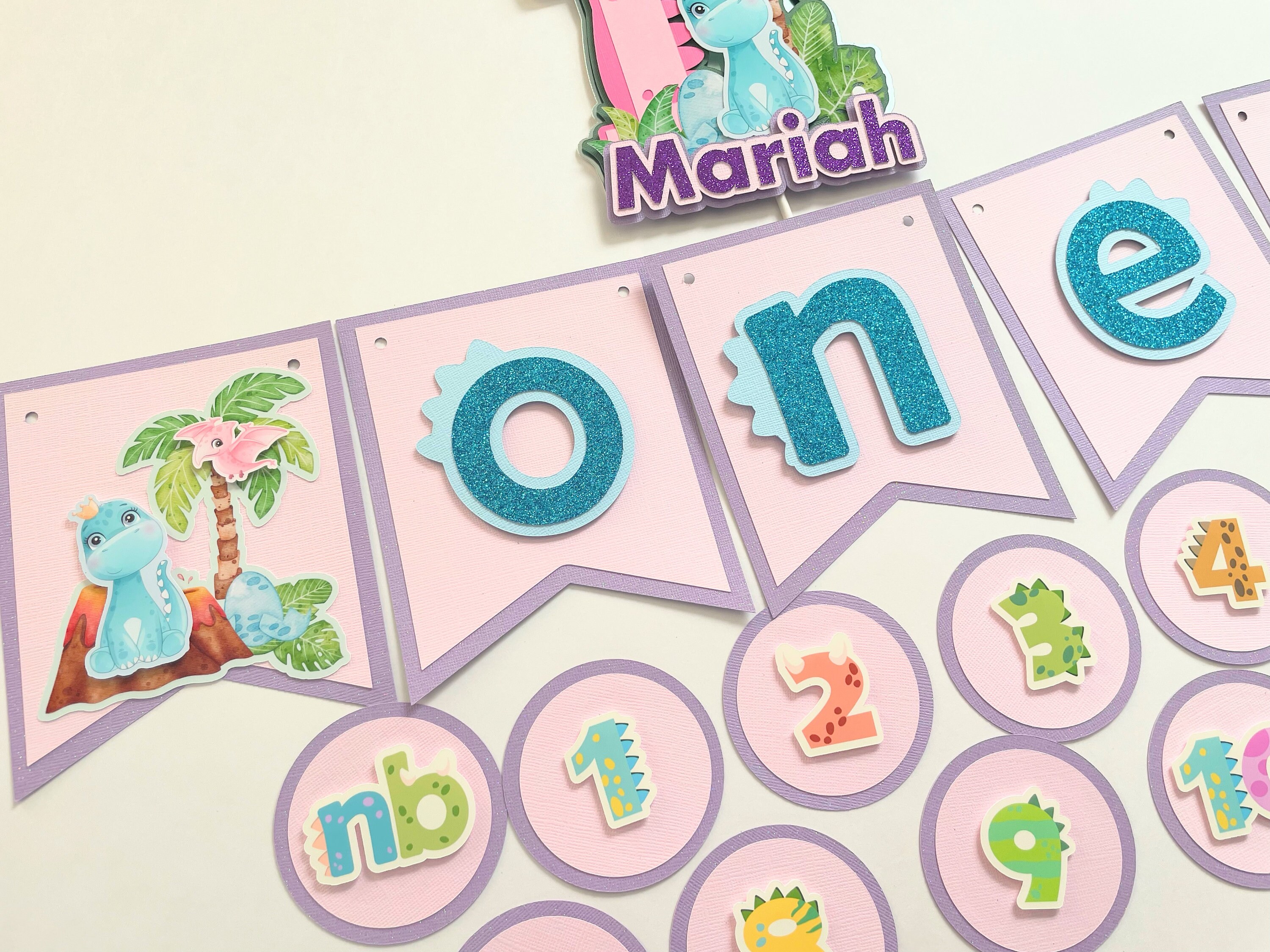 Onederful Dinosaurs First Year Photo Banner - Dinos Birthday Party ...