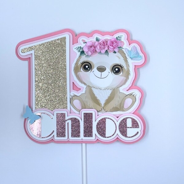 Sloth Cake Topper Birthday - Etsy