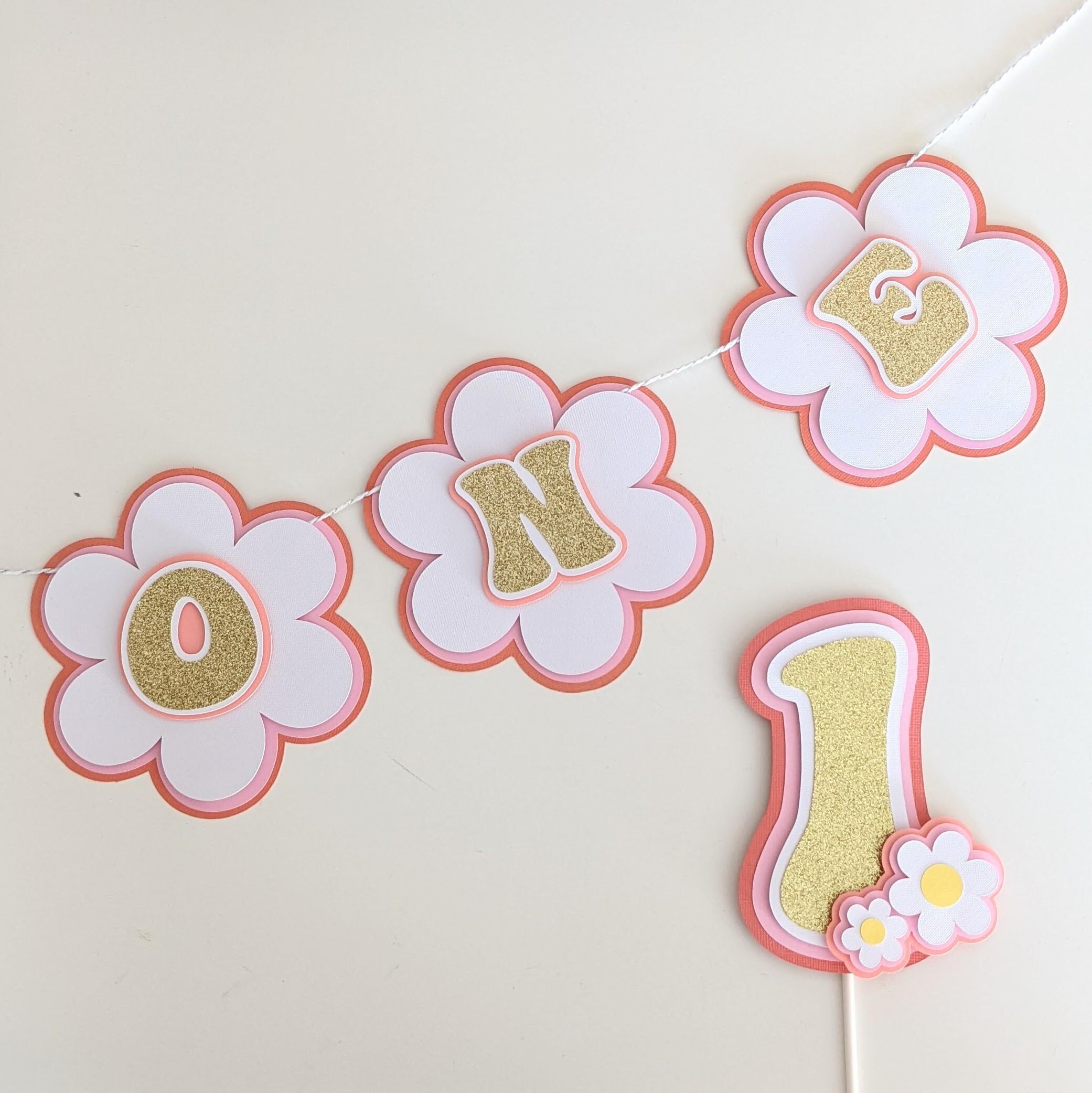 Onederful Boho Daisy Cake Topper Perfect for a Groovy One - Etsy