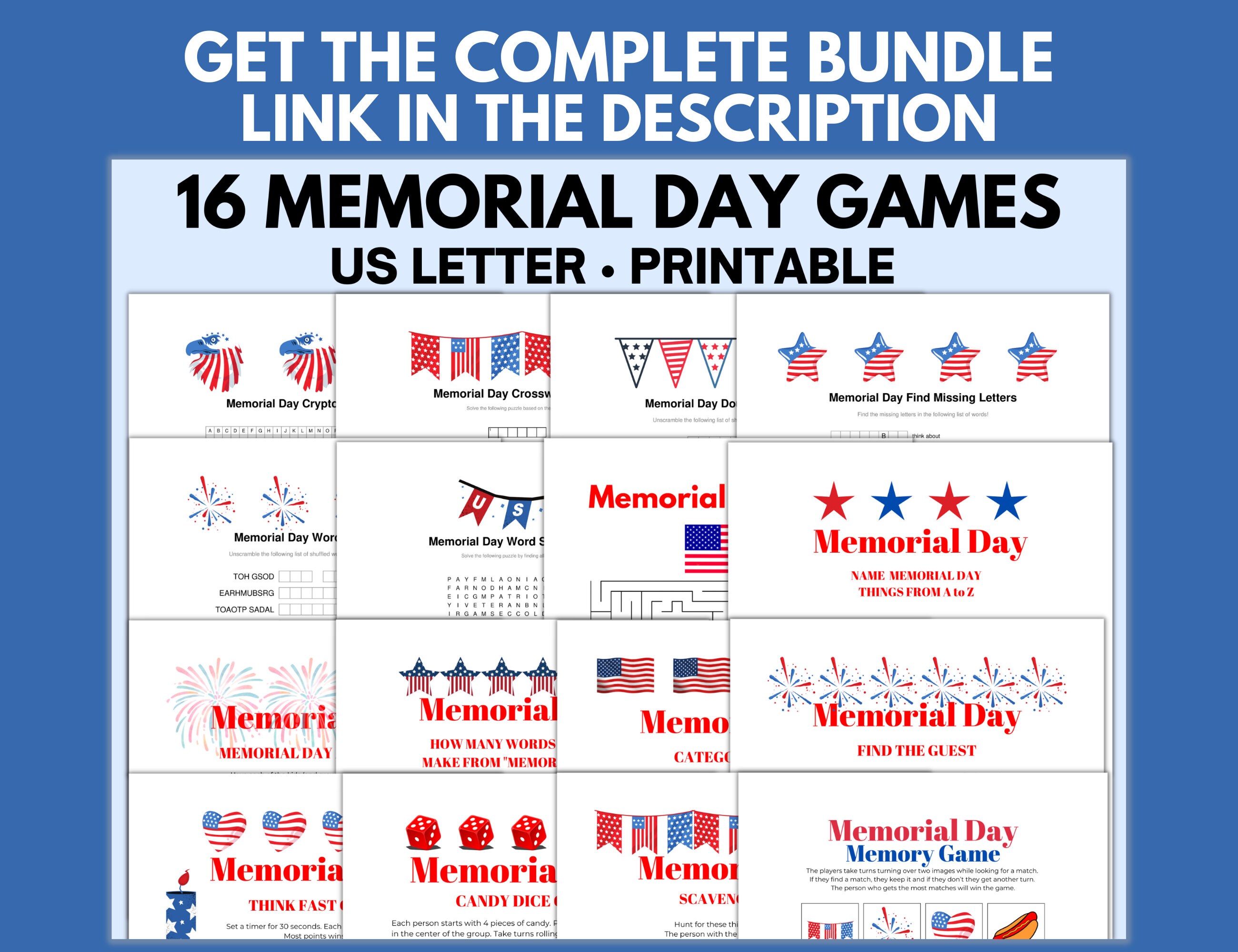 Memorial Day Scavenger Hunt for Kids and Adults, Treasure Hunt ...