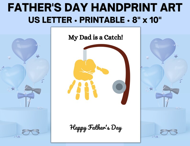 Father's Day Handprint Craft, Father's Day Handprint Printable ...
