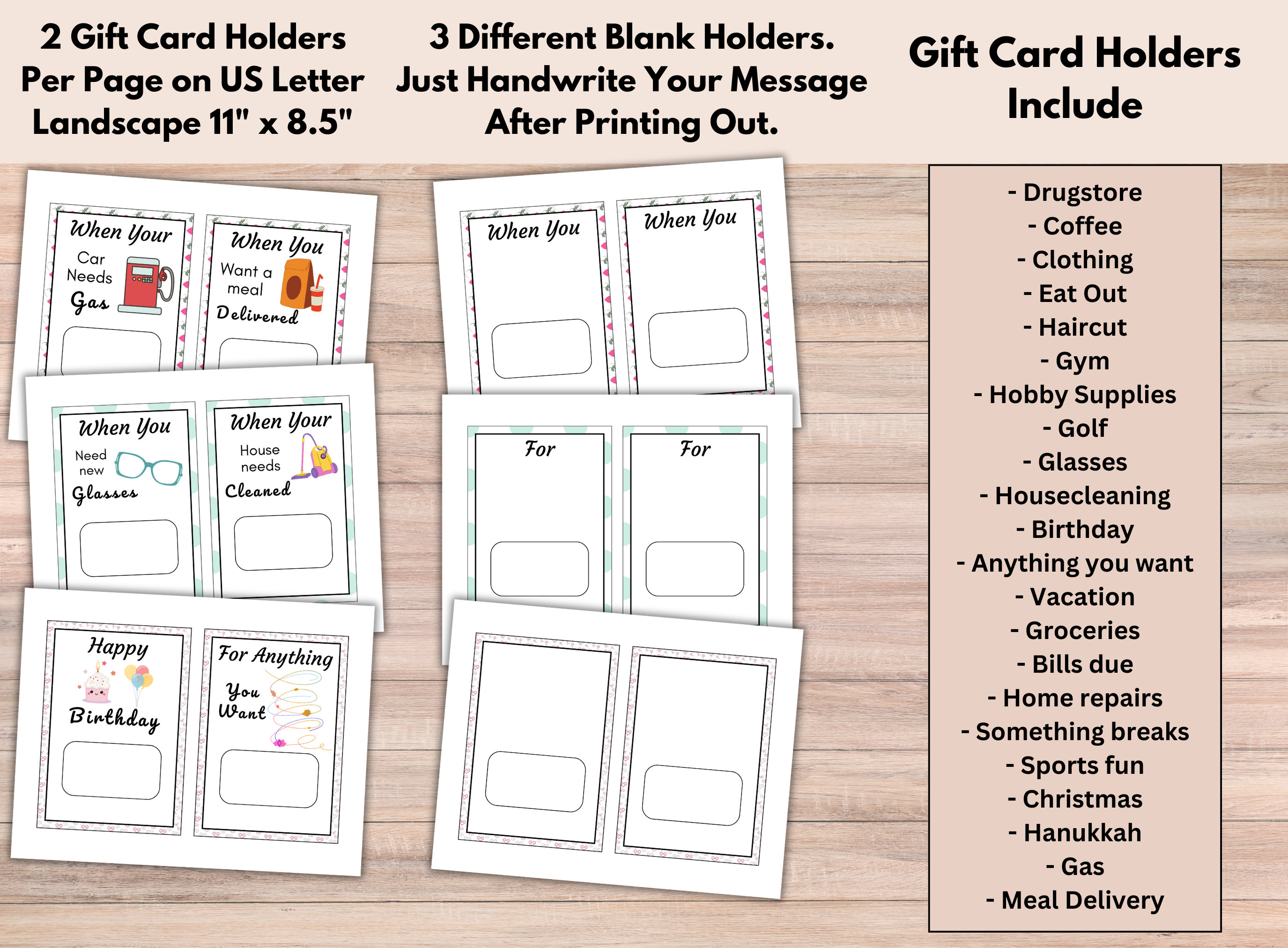 Printable Senior Citizen Gift Card Book, 70th, 80th, 90th Birthday Gift ...