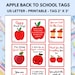 Apple Teacher Tag, First Day of School and Back to School Teacher Gift ...