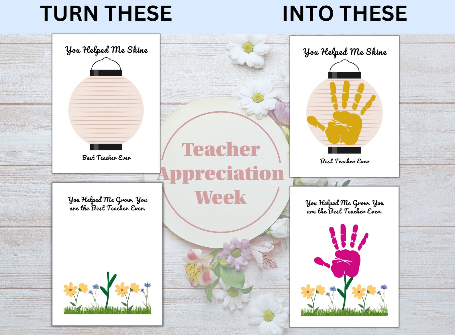 Handprint Art for Kids and Toddlers, Teacher Appreciation Handprint ...