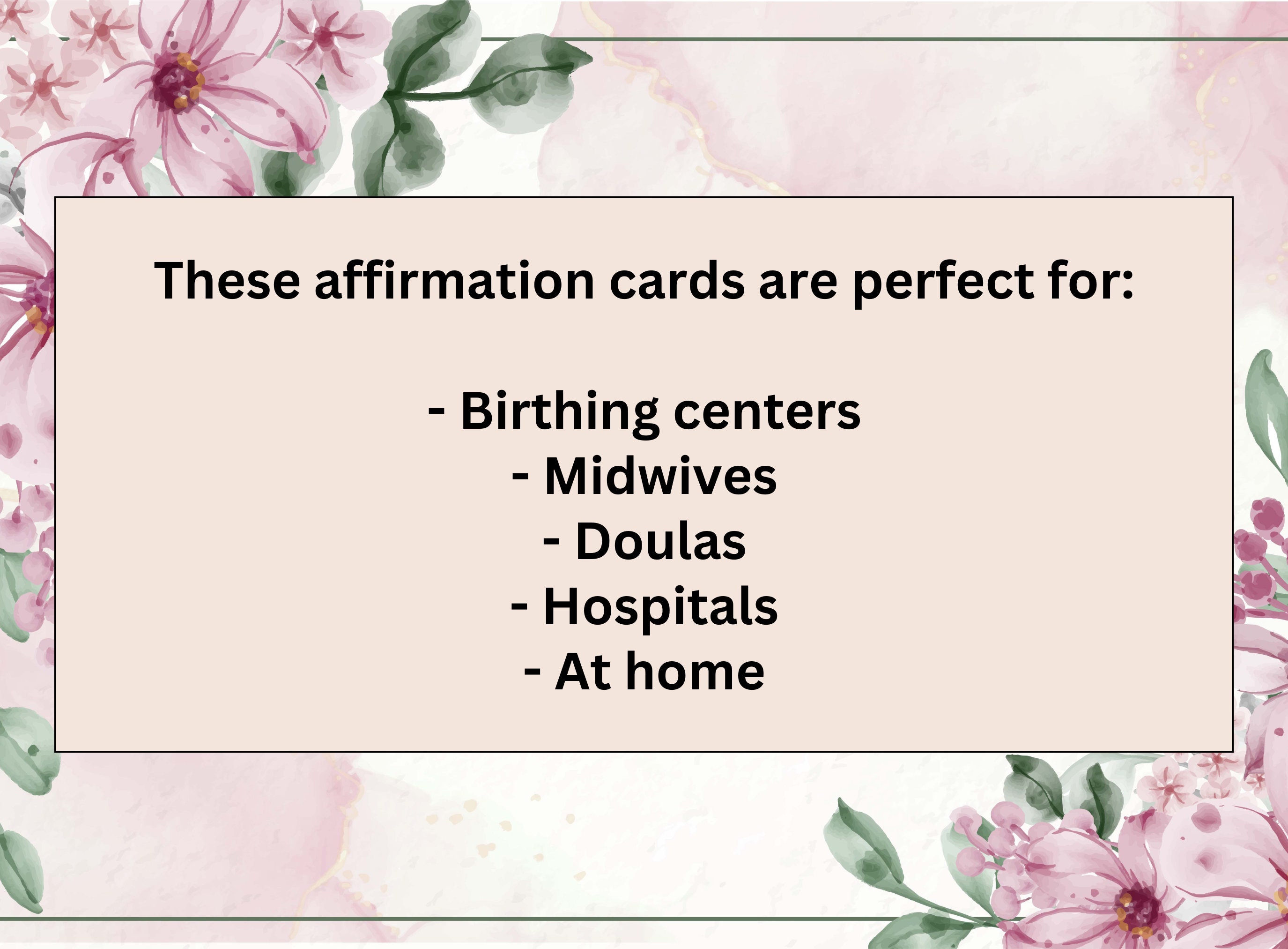 Birth Affirmation Cards, Printable Pregnancy Affirmations for a Calming ...