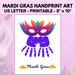 Mardi Gras Handprint Art, Mardi Gras Printable, Handprint Craft ...
