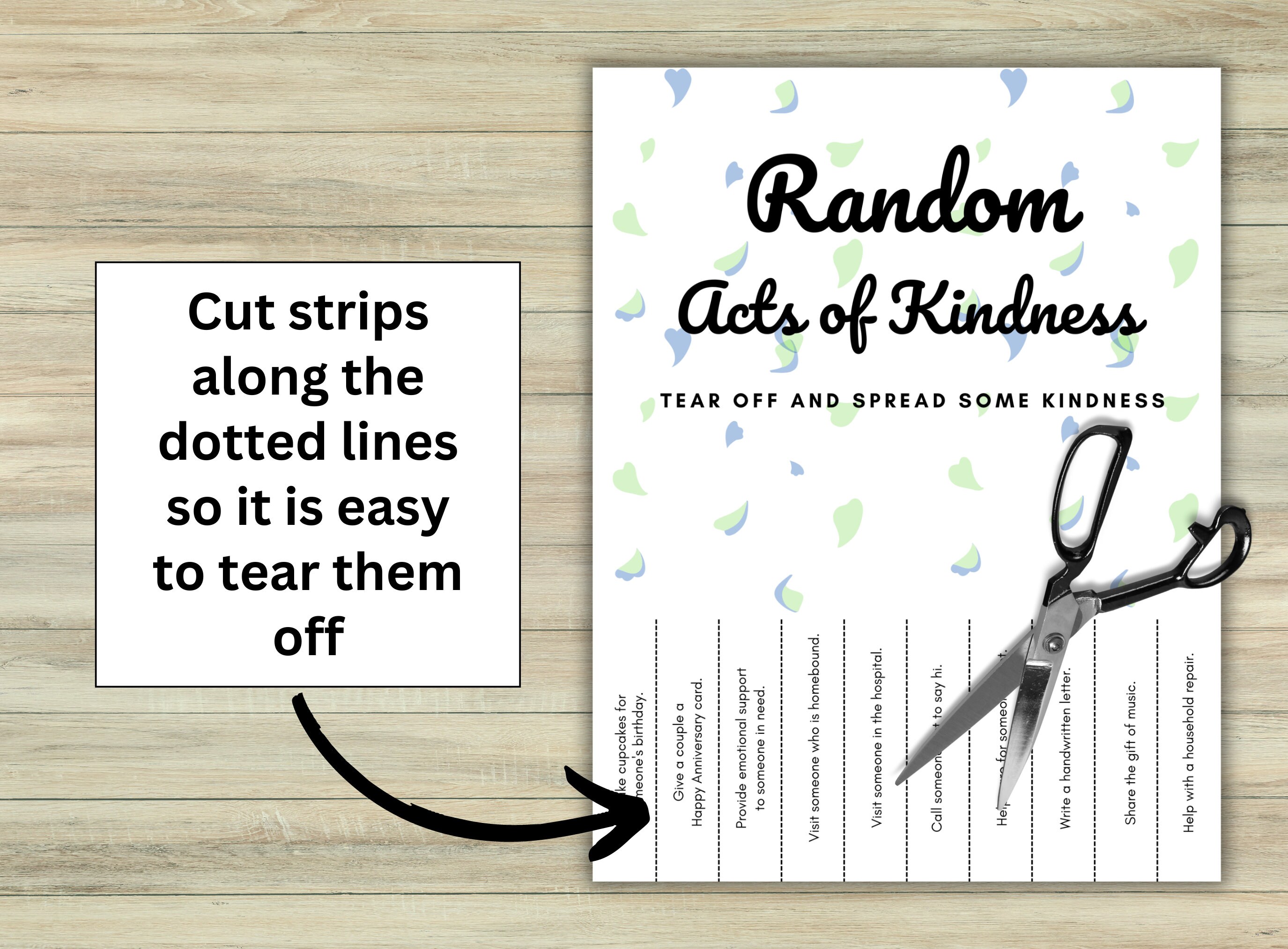 Random Acts of Kindness Tear off Flyer for Senior Citizens, Kindness ...