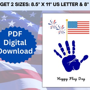 Flag Day Handprint Art for Kids and Toddlers, Handprint Craft for Flag ...