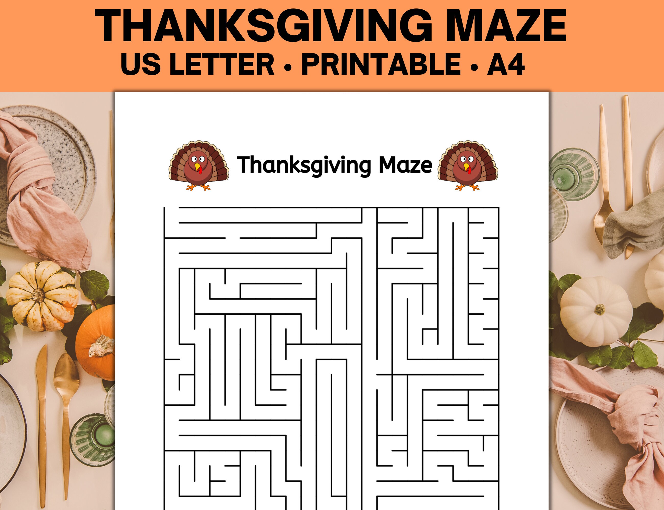 Printable Thanksgiving Mazes