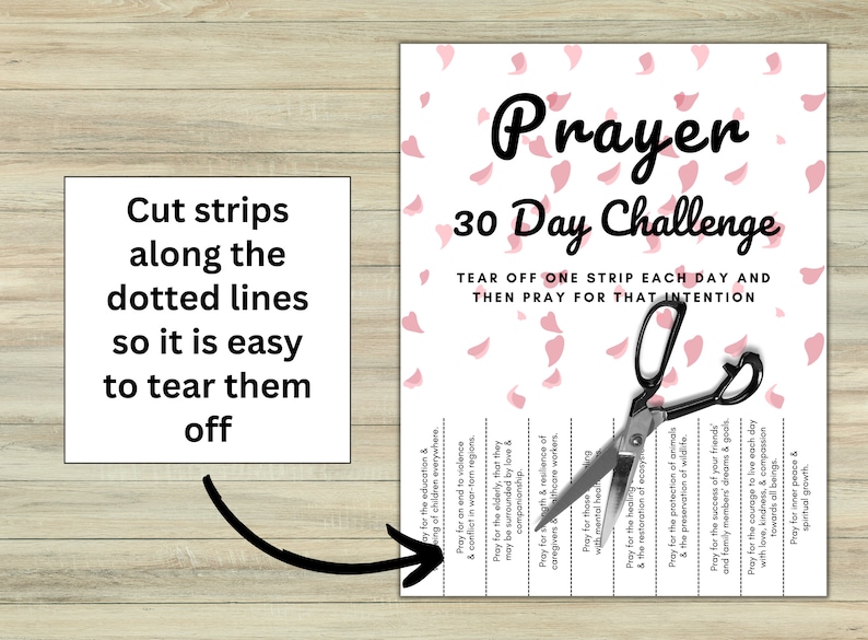 30 Day Christian Prayer Challenge, Printable Prayer Request Cards ...