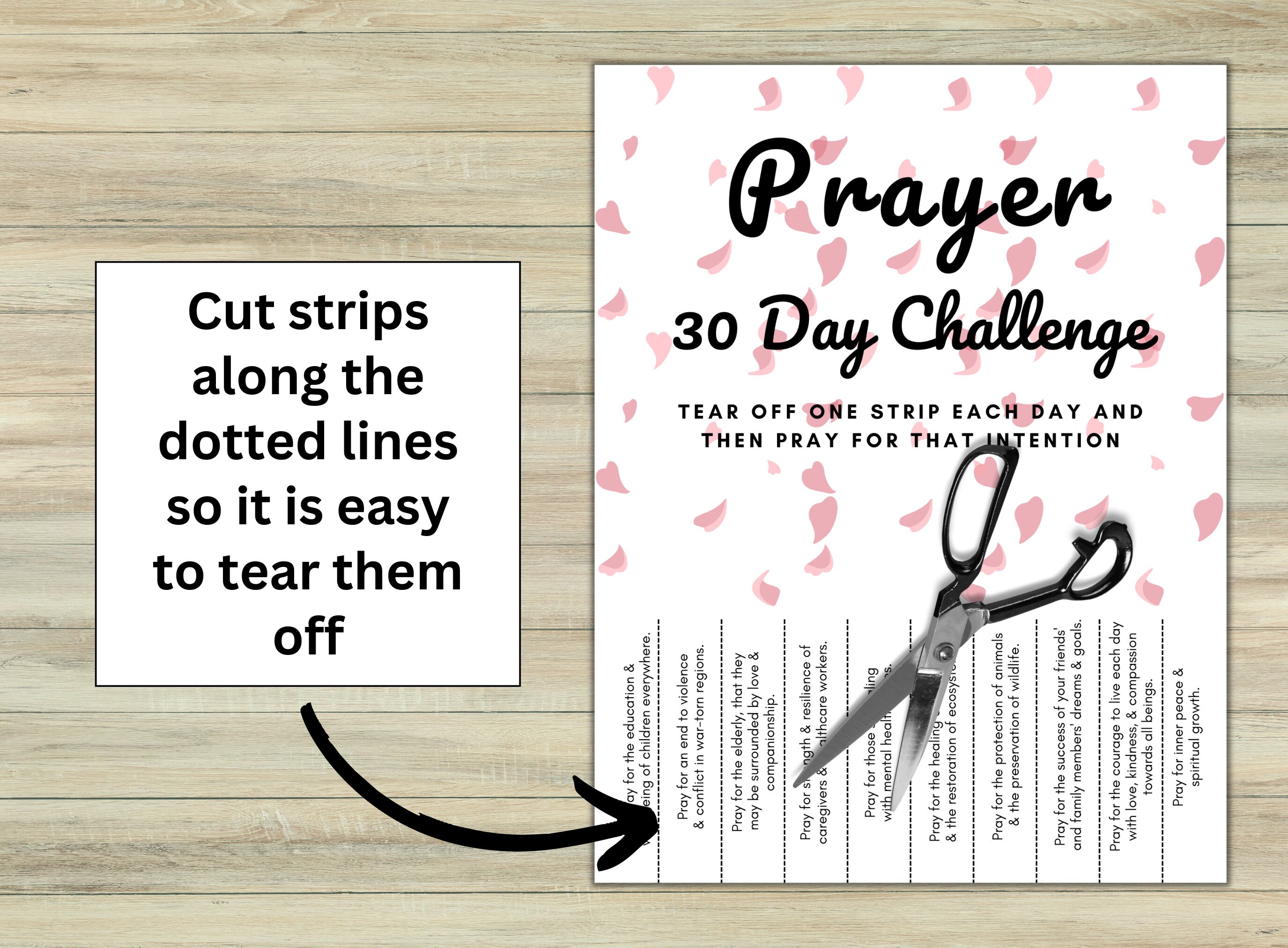 30 Day Christian Prayer Challenge, Printable Prayer Request Cards ...