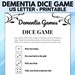 Dementia Dice Game, Candy Dice Game, Dice Game Printable, Ice Breaker ...