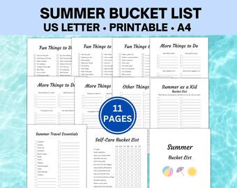 Summer Bucket List for Families and Kids - Etsy