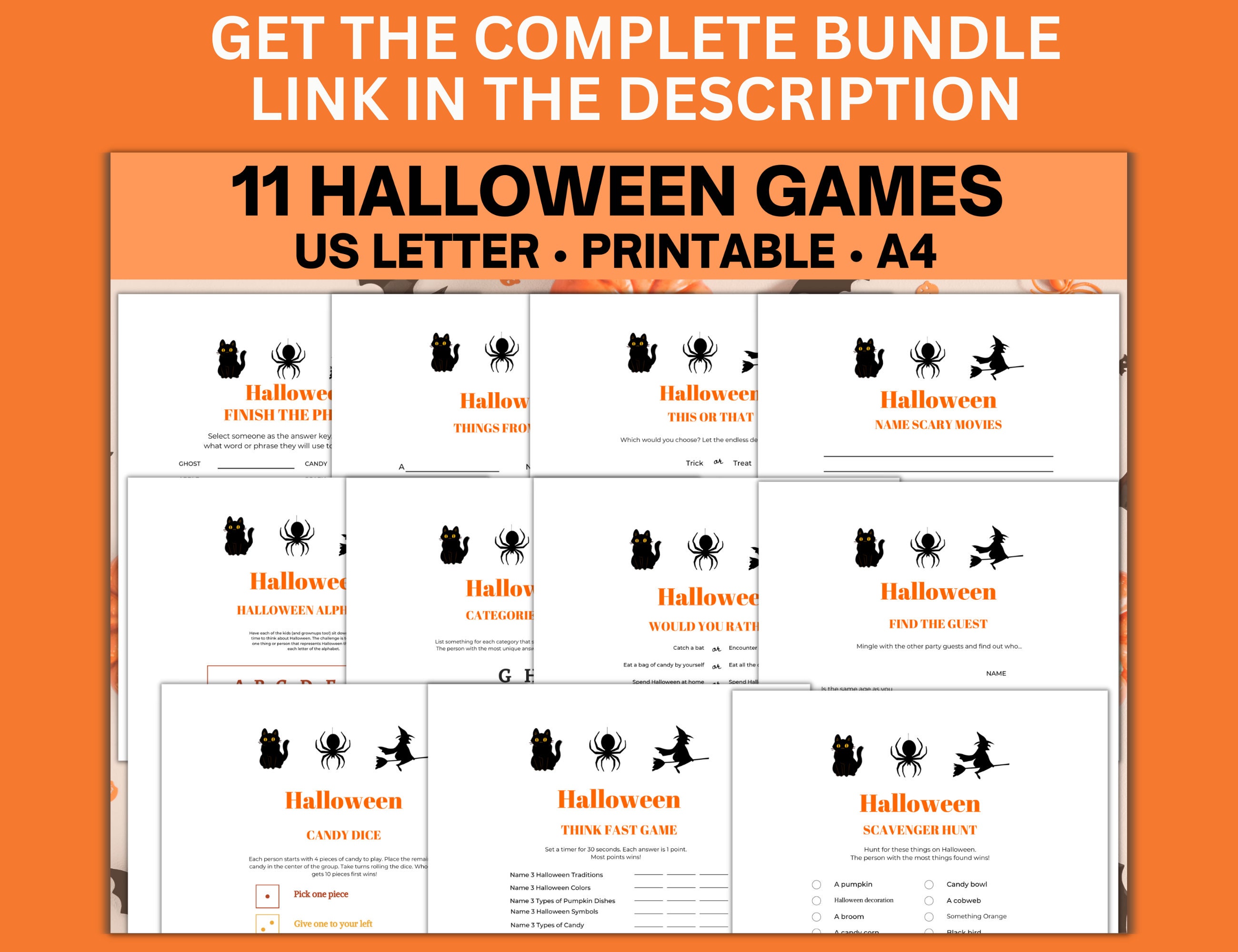 Halloween Finish My Phrase Game, Halloween Party Games Printable for ...